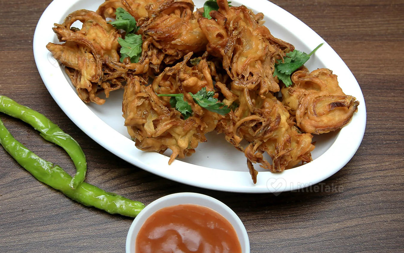 Savory Onion Pakoda Recipe - LittleTake